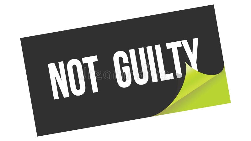 NOT GUILTY Text Written on Pink-black Stamp Sign Stock Illustration ...