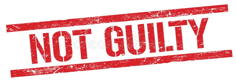 NOT GUILTY Text Written on Pink-black Stamp Sign Stock Illustration ...