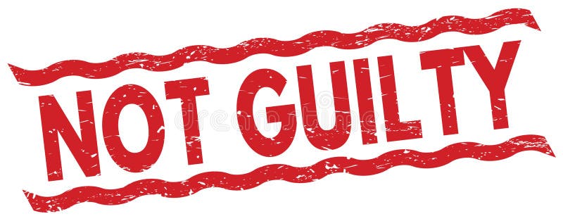NOT GUILTY Text Written on Pink-black Stamp Sign Stock Illustration ...