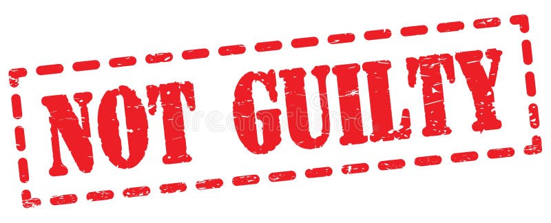 NOT GUILTY Text Written on Red Stamp Sign Stock Illustration ...