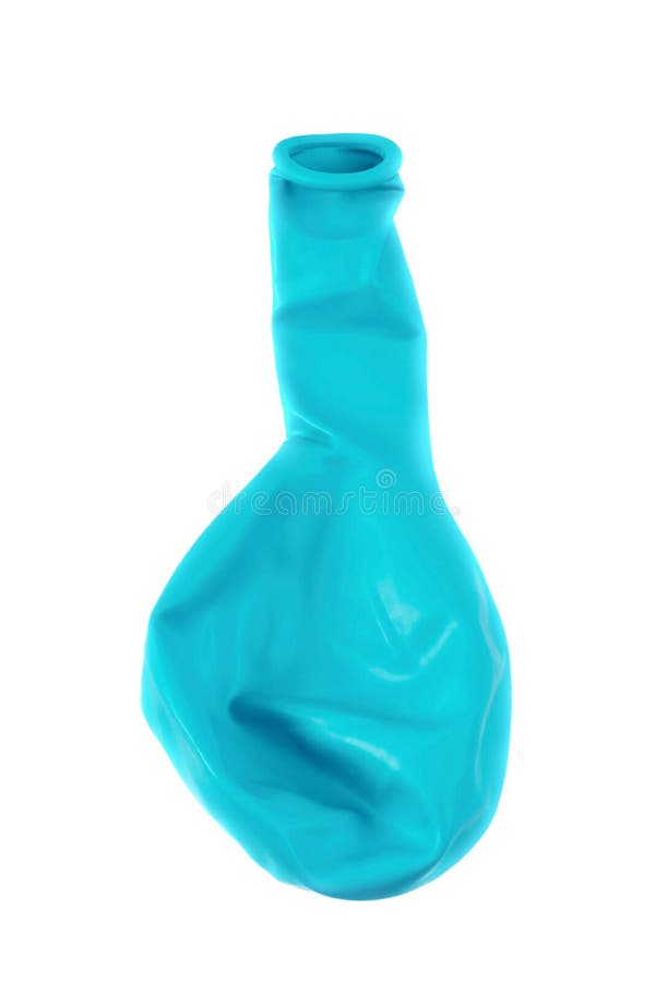 Deflated balloon isolated stock photo. Image of despondency - 45407754