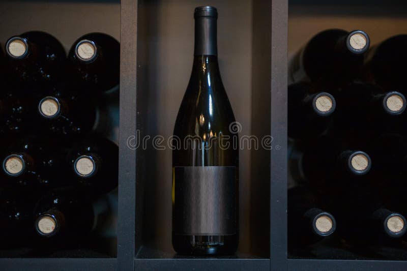 Not Labeled Red Wine Bottles Stock Photo - Image of standing, unlabeled ...