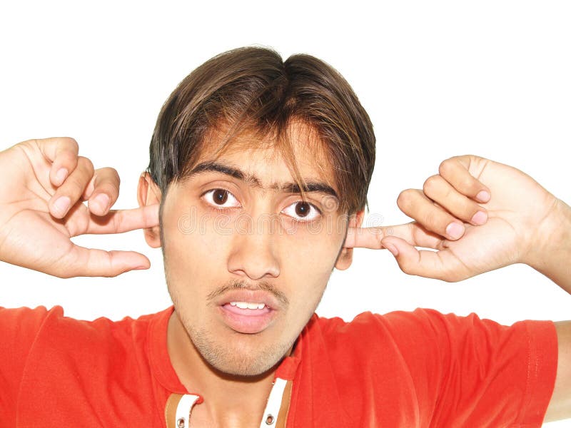 Not listening stock photo. Image of listening, plugging - 5269140