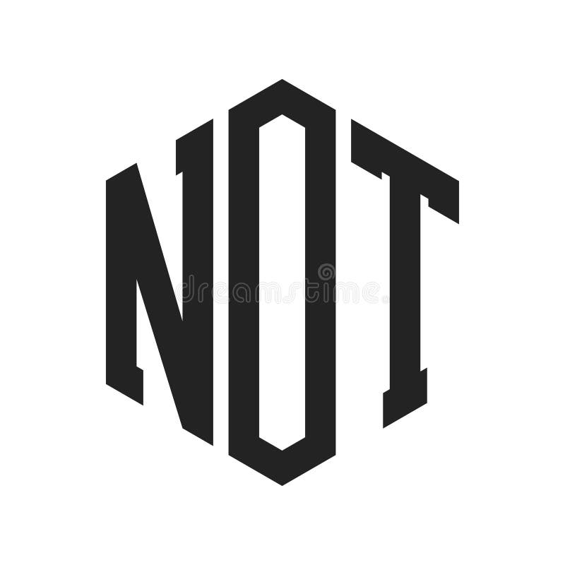 NOT Logo Design. Initial Letter NOT Monogram Logo Using Hexagon Shape ...