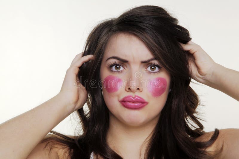Not my best look stock photo. Image of sensual, makeup - 22655886