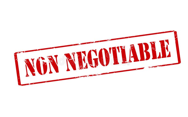 Not negotiable stock illustration. Illustration of negotiable - 92070429