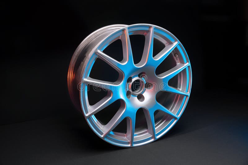 Not New 18-radius Light Gray Auto Rims with Red and Blue Backlighting ...