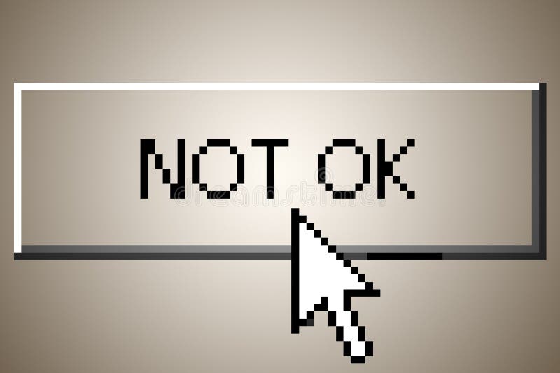Not ok button stock illustration. Illustration of arrow - 18192275