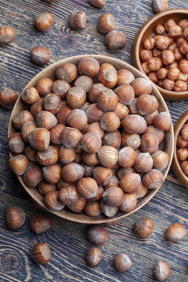 Not Peeled from the Hard Shell of Useful Hazelnuts Stock Image - Image ...