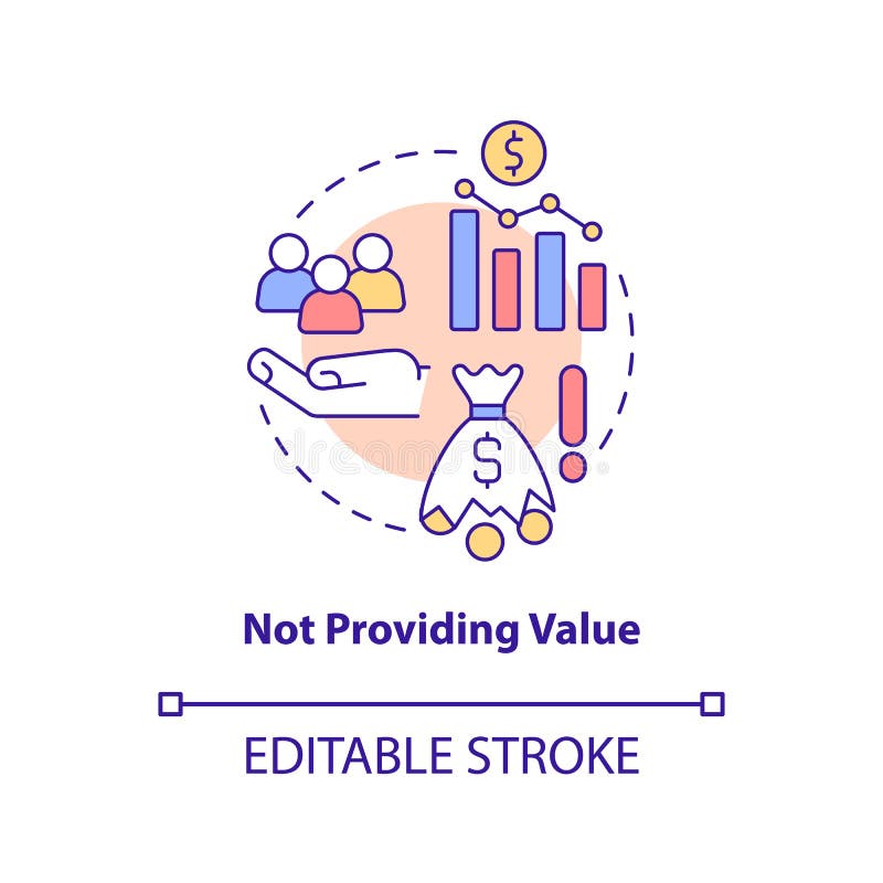 Not Providing Value Concept Icon Stock Vector - Illustration of value ...
