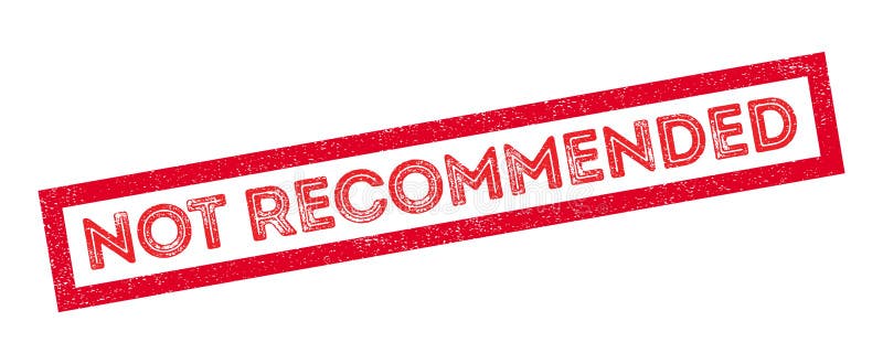 Not Recommended Rubber Stamp Stock Illustration - Illustration of ...