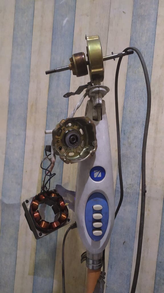 Damaged Stand Fan Dynamo is Broken and Not Repaired Stock Photo - Image ...