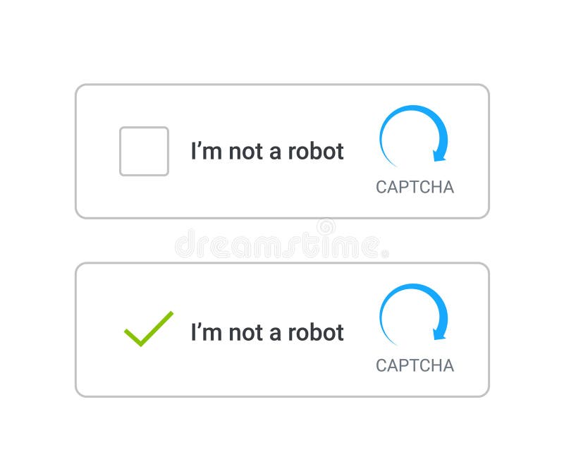 Not Robot Captcha Vector Test Image Obstacle Computer Captcha Code Internet Public Password Not