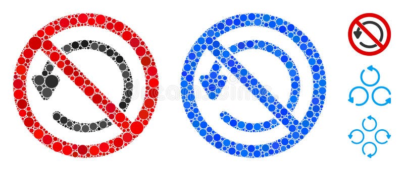 Not Rotate Mosaic Icon of Circle Dots Stock Vector - Illustration of ...