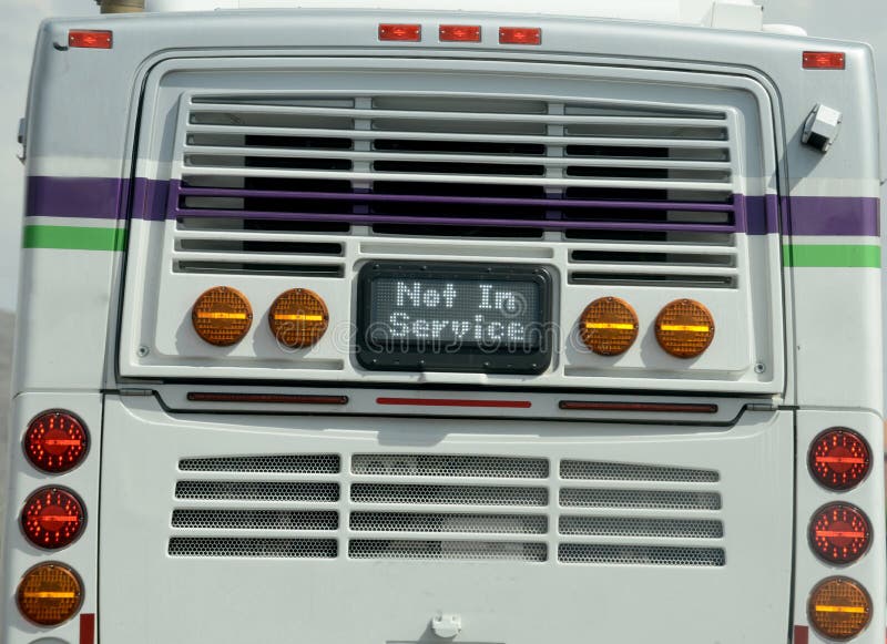 Not in service bus stock image. Image of alternative - 61883947