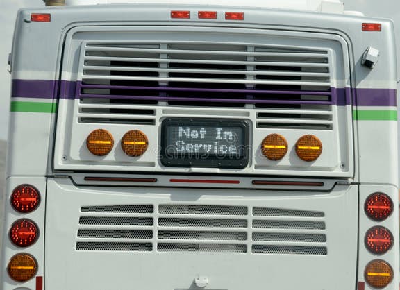 Not in service bus stock image. Image of alternative - 61883947