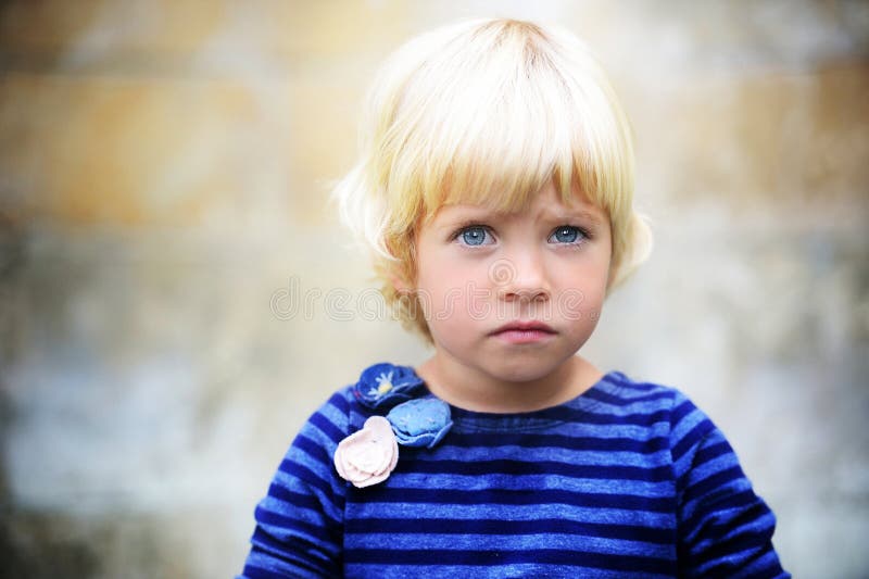 Not smiling girl stock image. Image of fondness, little - 71716331