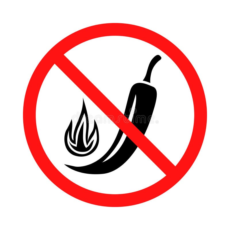 Not Spicy, No Pepper, No Hot Icon Stock Vector - Illustration of sweet ...