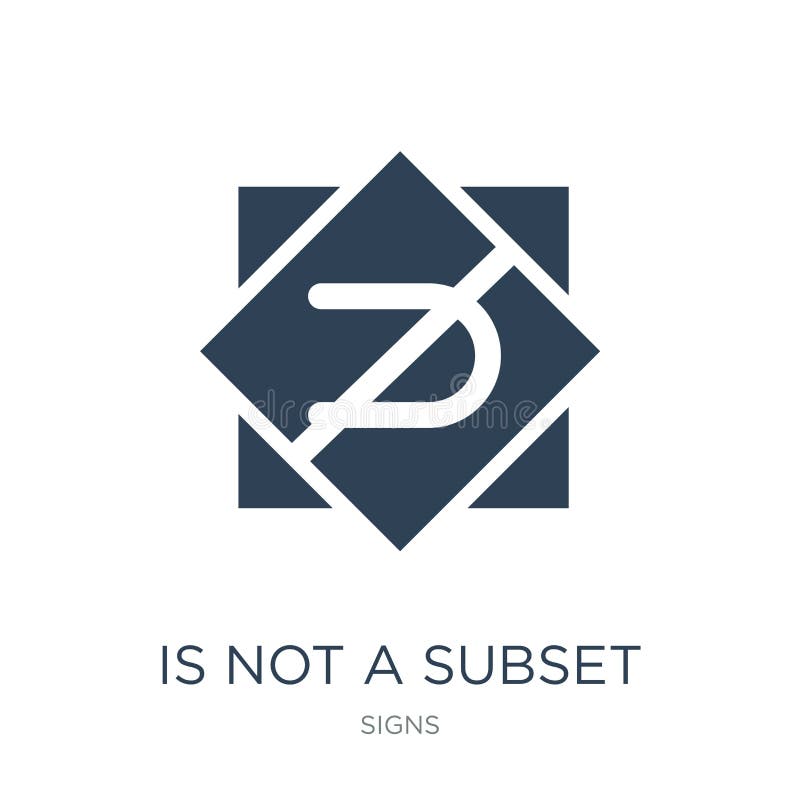 Is Not a Subset Icon in Trendy Design Style. is Not a Subset Icon ...