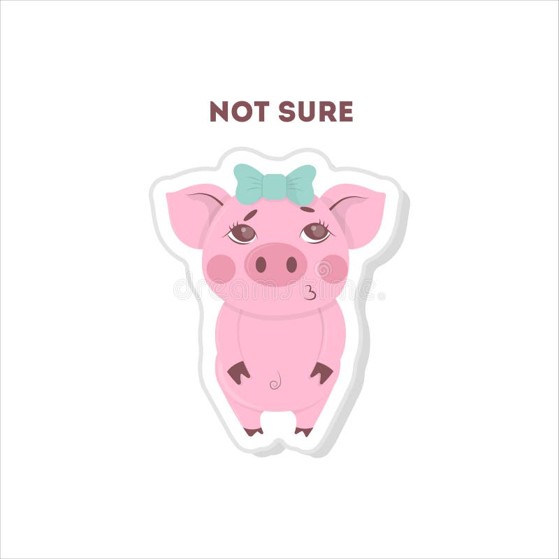 Doubt Pig Sticker Stock Illustrations – 5 Doubt Pig Sticker Stock ...