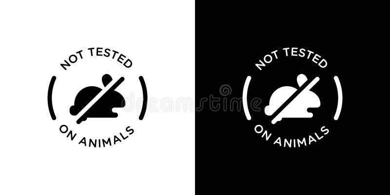 Not Tested on Animals Icon Logo Set Vector Stock Vector - Illustration ...