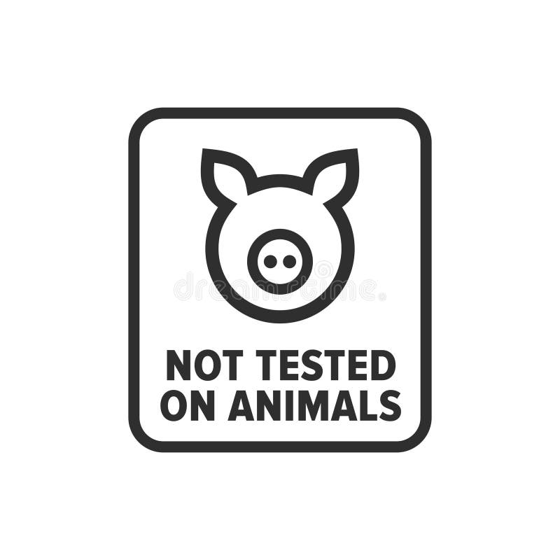 Not Tested in Animals Symbol Stock Vector - Illustration of cosmetics ...