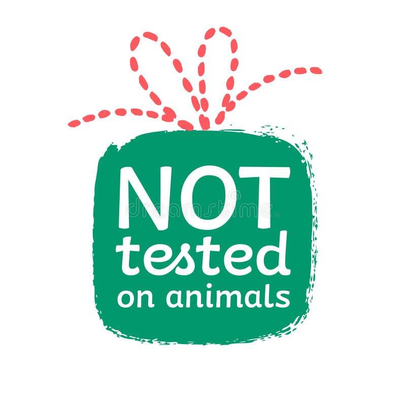 Not Tested on Animlas Sign. Stock Vector - Illustration of creative ...