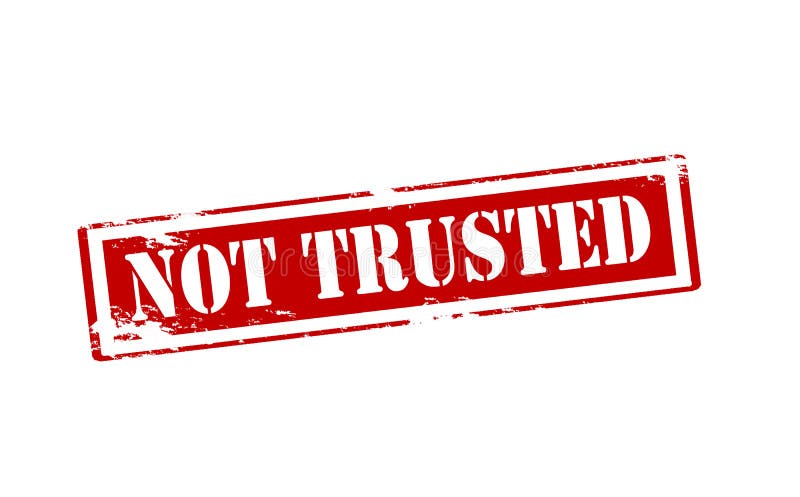 Not trusted stock illustration. Illustration of sign - 92070547