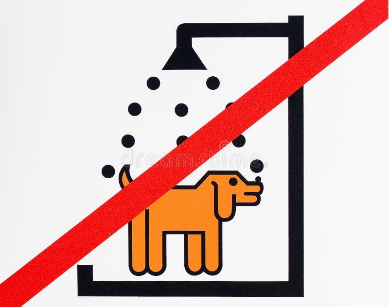 Not washing dog sign stock image. Image of summer, forbidden - 30885401
