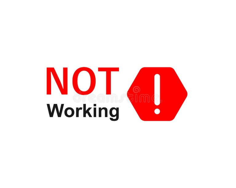 Not Working Icon - Error Message Symbol - Error Popup Message - Error ...