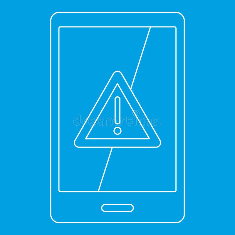 Not Working Phone Icon, Outline Style Stock Vector - Illustration of ...