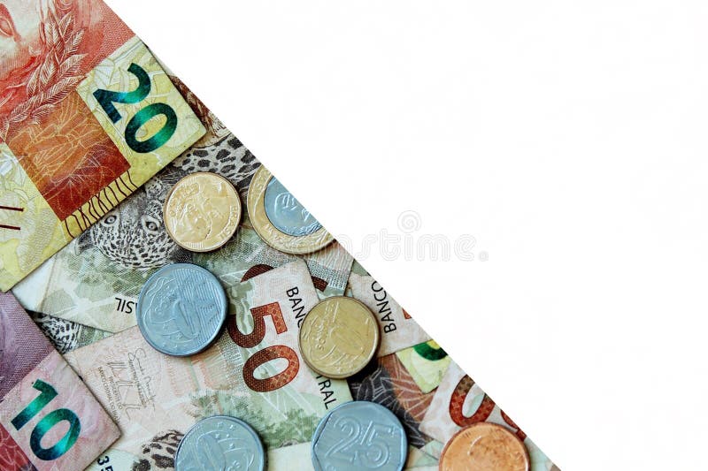 Nota Brasileira Isolada Em Branco. Imagem de Stock - Imagem de notas ...