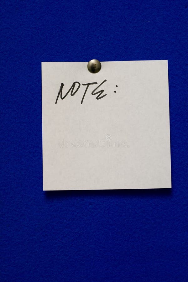 Nota de post-it foto de archivo. Imagen de recuerde, pasador - 5742910