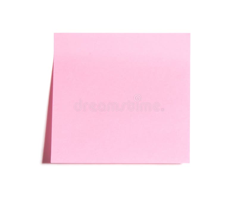 Nota De Post-it Cor-de-rosa Em Branco Foto de Stock - Imagem de fundo ...