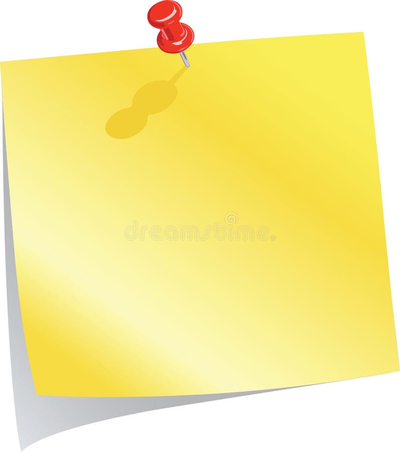 Nota del recordatorio ilustración del vector. Ilustración de rojo ...