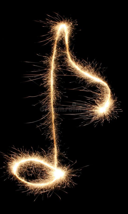 Nota del Sparkler foto de archivo. Imagen de concierto - 1510146