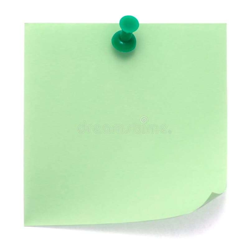 Nota di post-it verde immagine stock. Immagine di disegno - 45634339