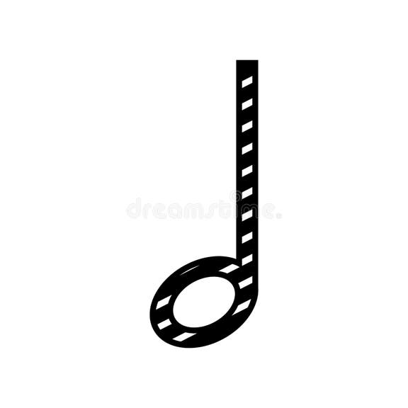 Nota musical tachada ilustración del vector. Ilustración de sencillo ...