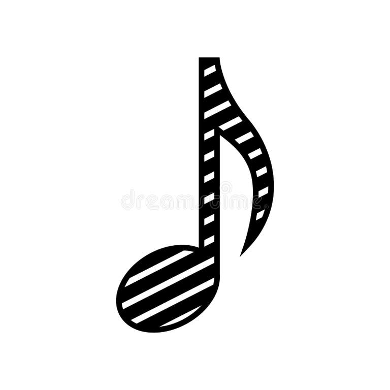 Nota musical tachada ilustración del vector. Ilustración de muestra ...