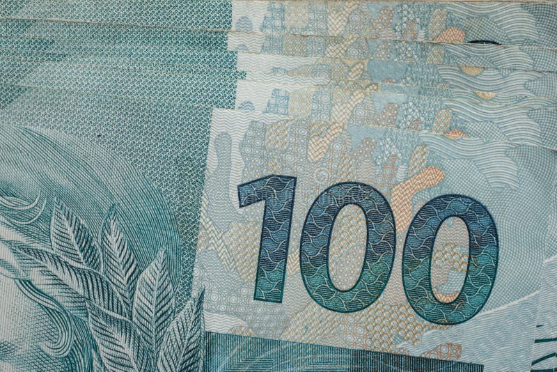 Nota's Van Echte, Braziliaanse Munt Geld Van Brazilië Stock Afbeelding ...