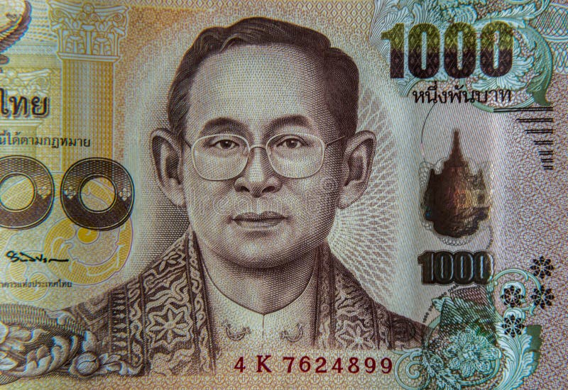 Nota Tailandesa De 1000 Baht Imagen de archivo - Imagen de divisa ...