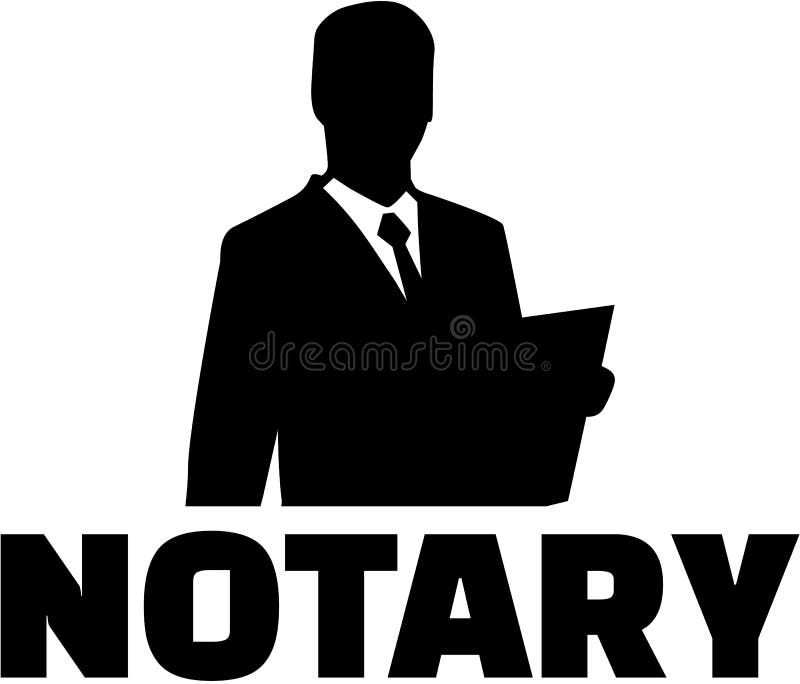 Notarius Publicukontur Med Jobbtitel Vektor Illustrationer ...