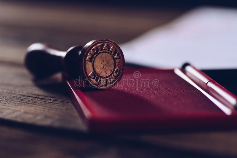 Stempel Des Notars Auf Testament Stockbild - Bild von zeichen ...