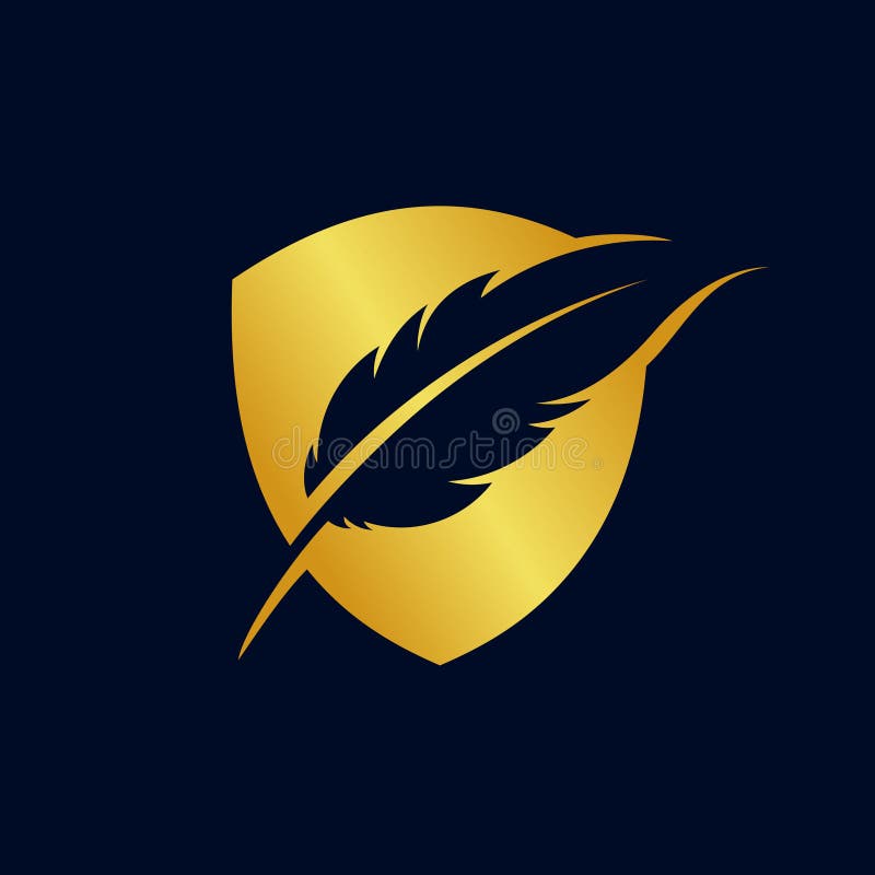 Notary Logo Forming Shield Symbol Stock Vector - Illustration of ...