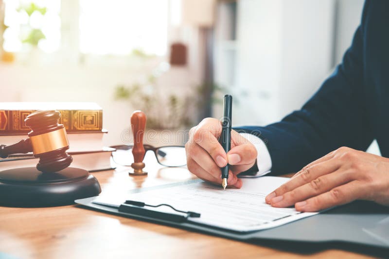 Notary Public Working in the Office Stock Image - Image of consultant ...