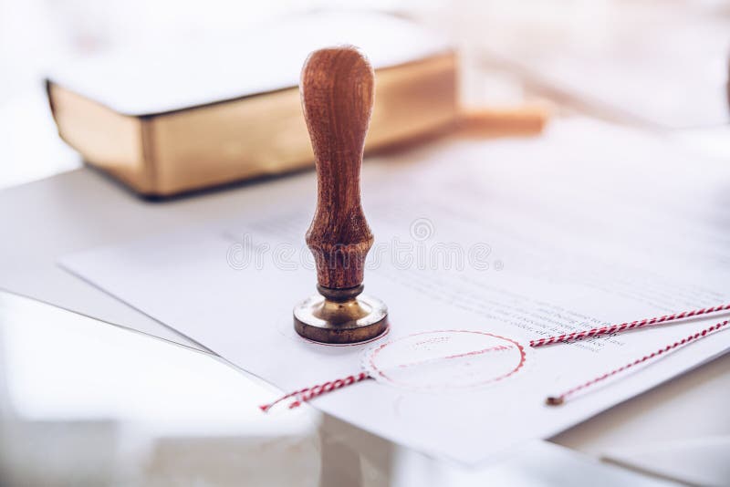 Notary Stamp on the Last Will Stock Photo - Image of testament, stamp ...