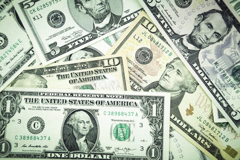 Notas de banco americanas foto de stock. Imagem de renda - 114584238
