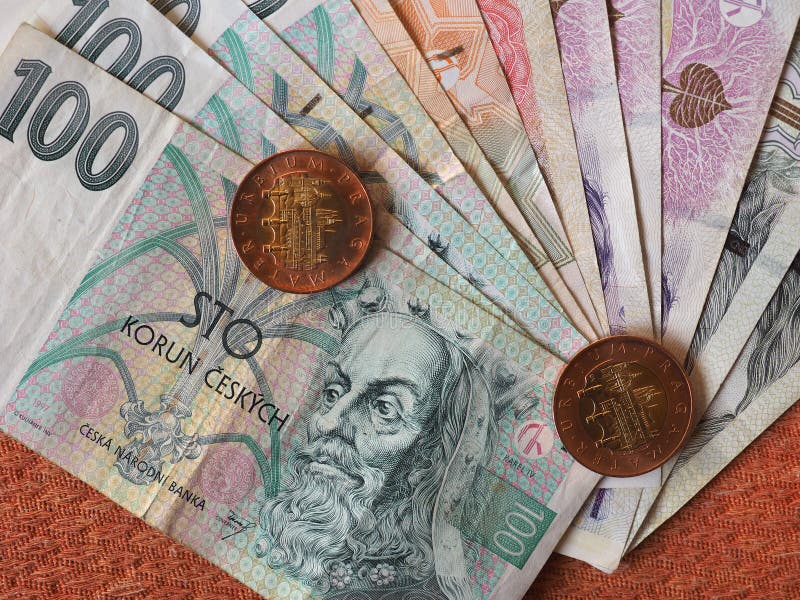 Notas Checas De La Corona, República Checa Imagen de archivo - Imagen ...