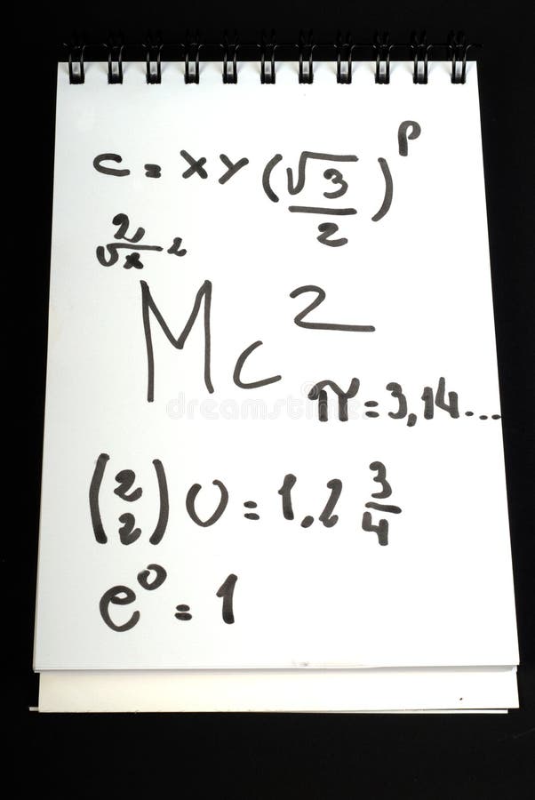 Notas de la matemáticas foto de archivo. Imagen de texto - 92132862