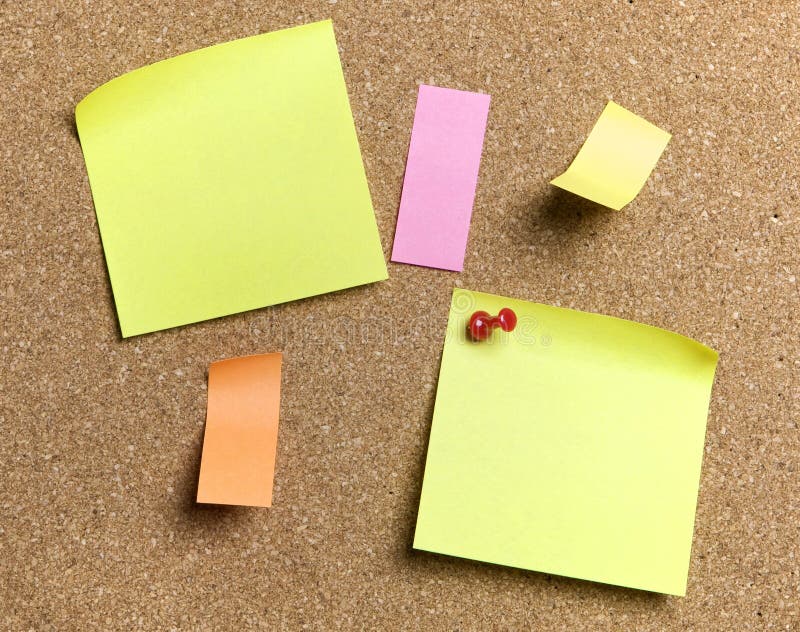 Notas de post-it foto de archivo. Imagen de poste, extracto - 12259658